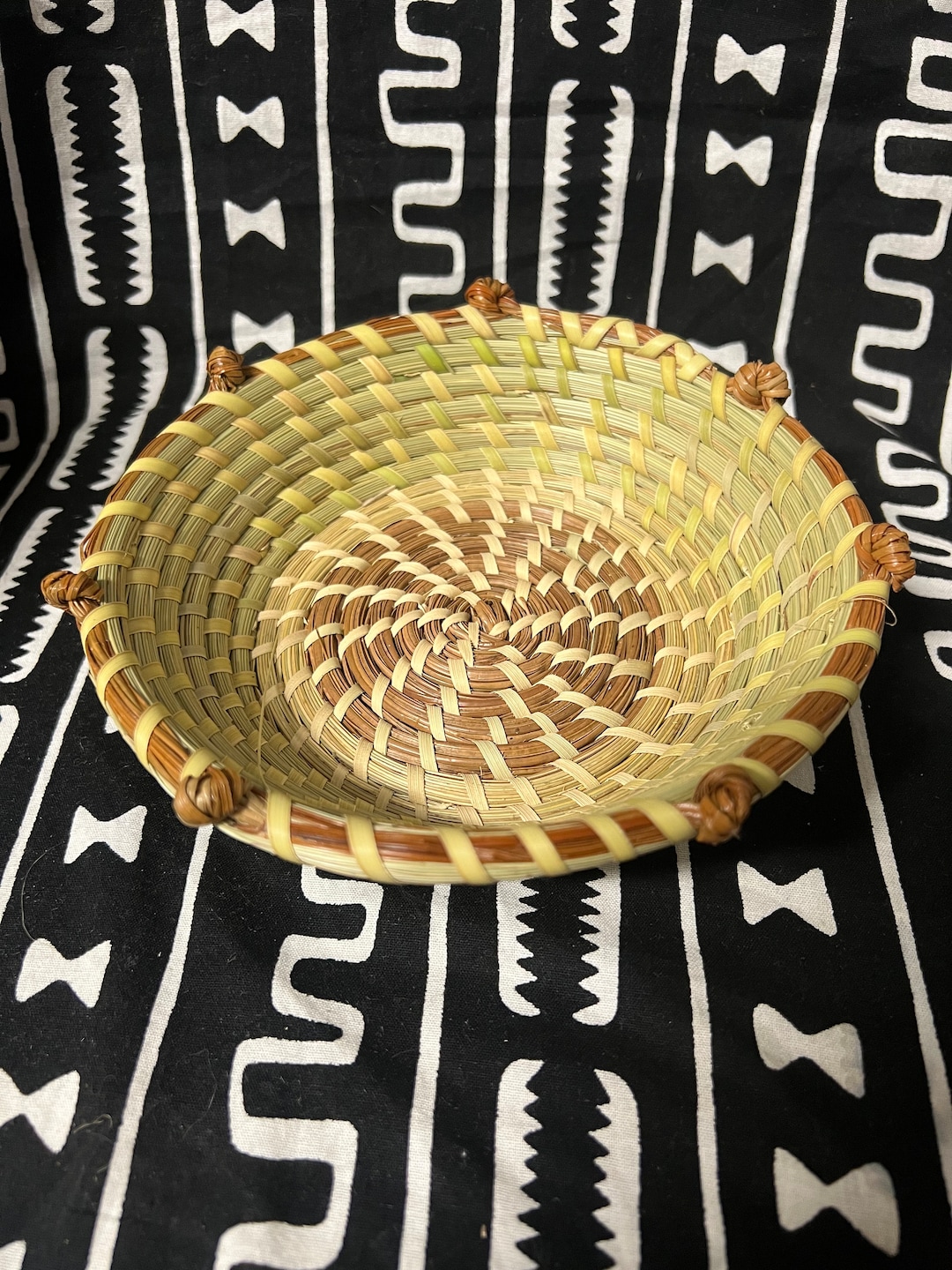 Small Gullah Catch All Sweetgrass Basket With Love Knots Hand Sewn in ...