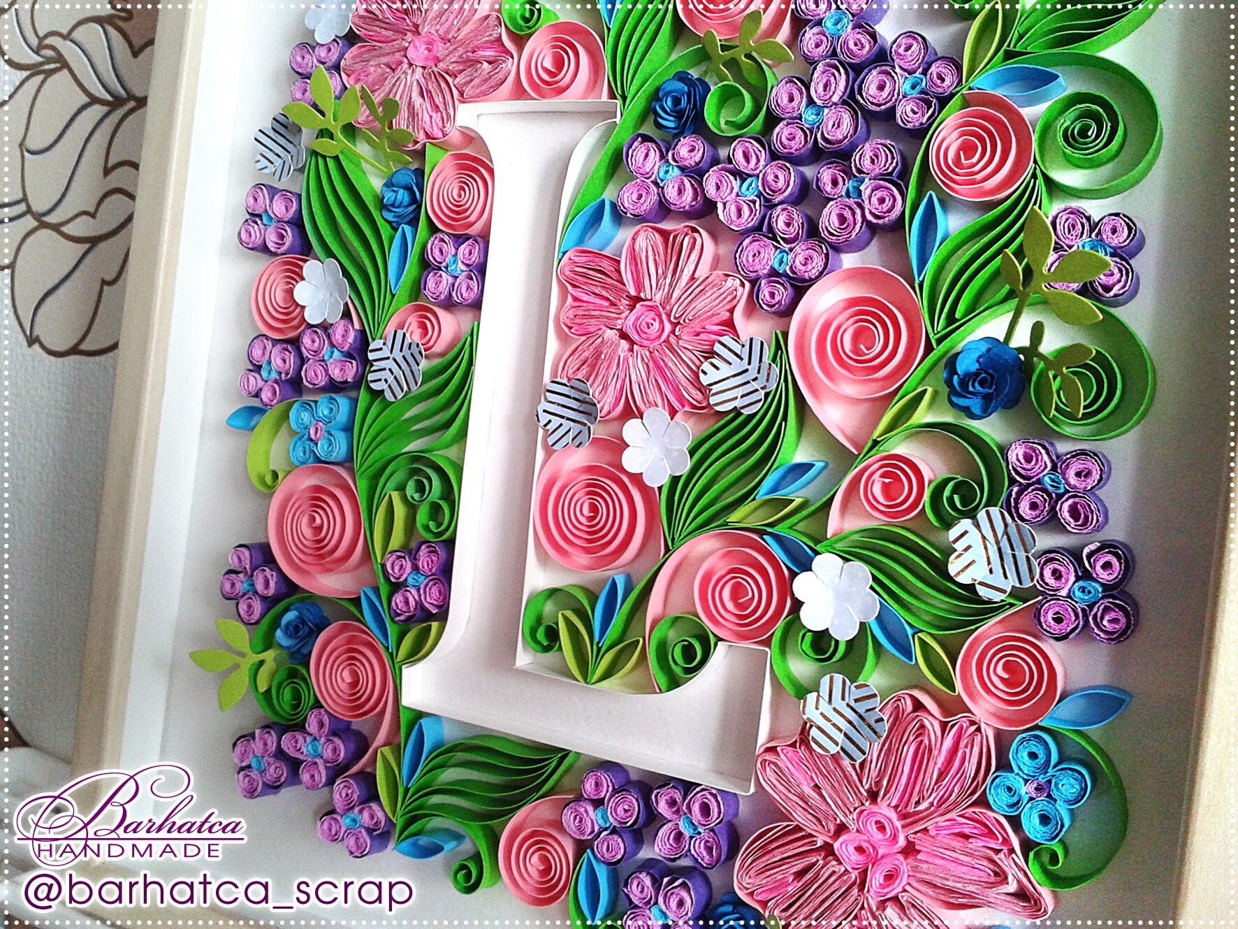 Monogram L Letter L Personalized Quilling Letter Quilling | Etsy