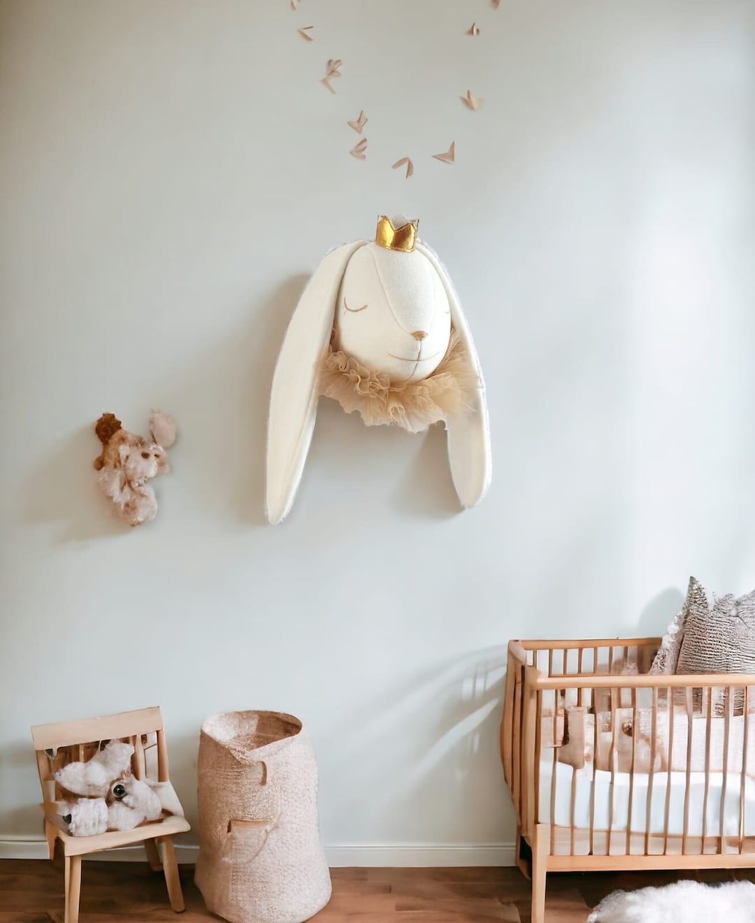 Cute Rabbit Head Decor, Stuffed Animal Wall Mount Bunny, Nursery ...