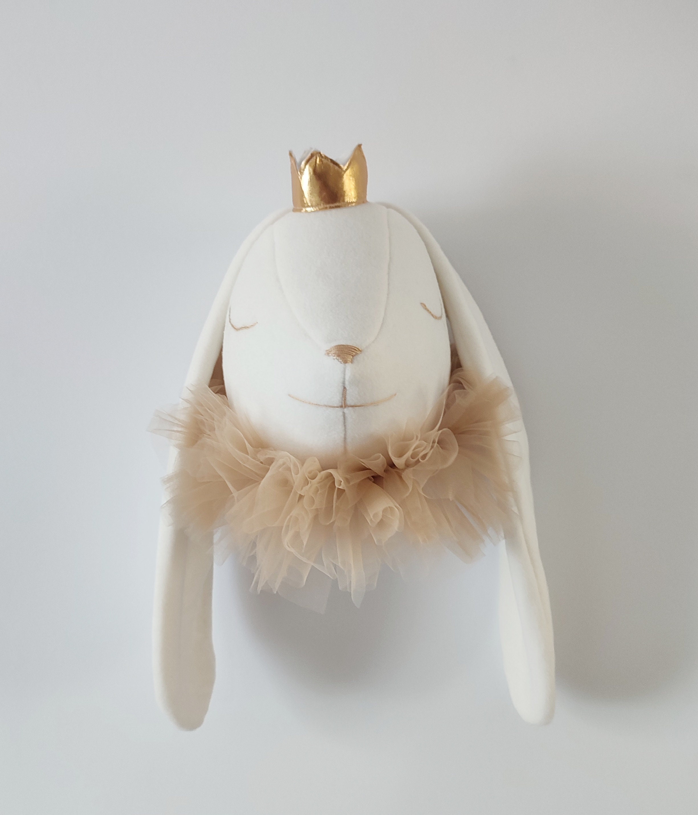 Cute Rabbit Head Decor, Stuffed Animal Wall Mount Bunny, Nursery ...