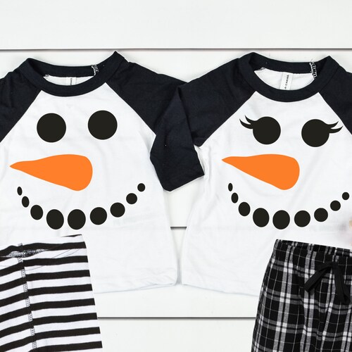 Snowman Pajamas Snowmen Face Pajamas Matching Family - Etsy