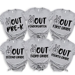 Last Day of School Shirt, Peace Out Pre-k, Peace Out Kindergarten ...