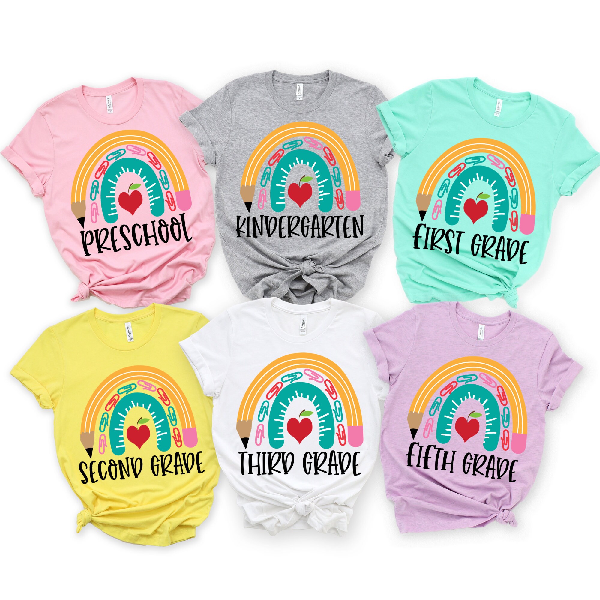 Teacher shirt Teacher Team shirts Teacher Rainbow shirt Pre | Etsy