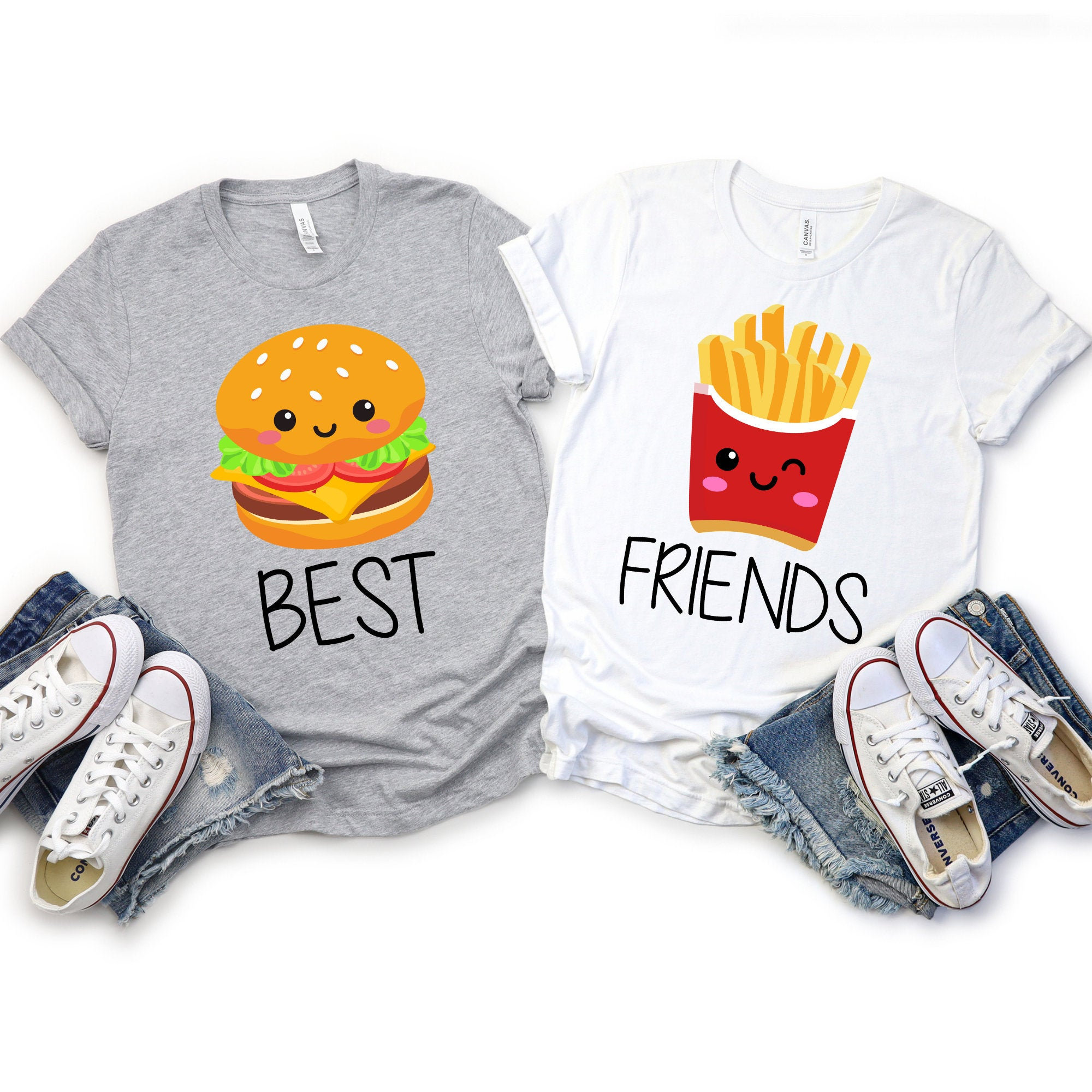 Best Friends Shirts BFF Shirts Bestie Shirts Burger and - Etsy