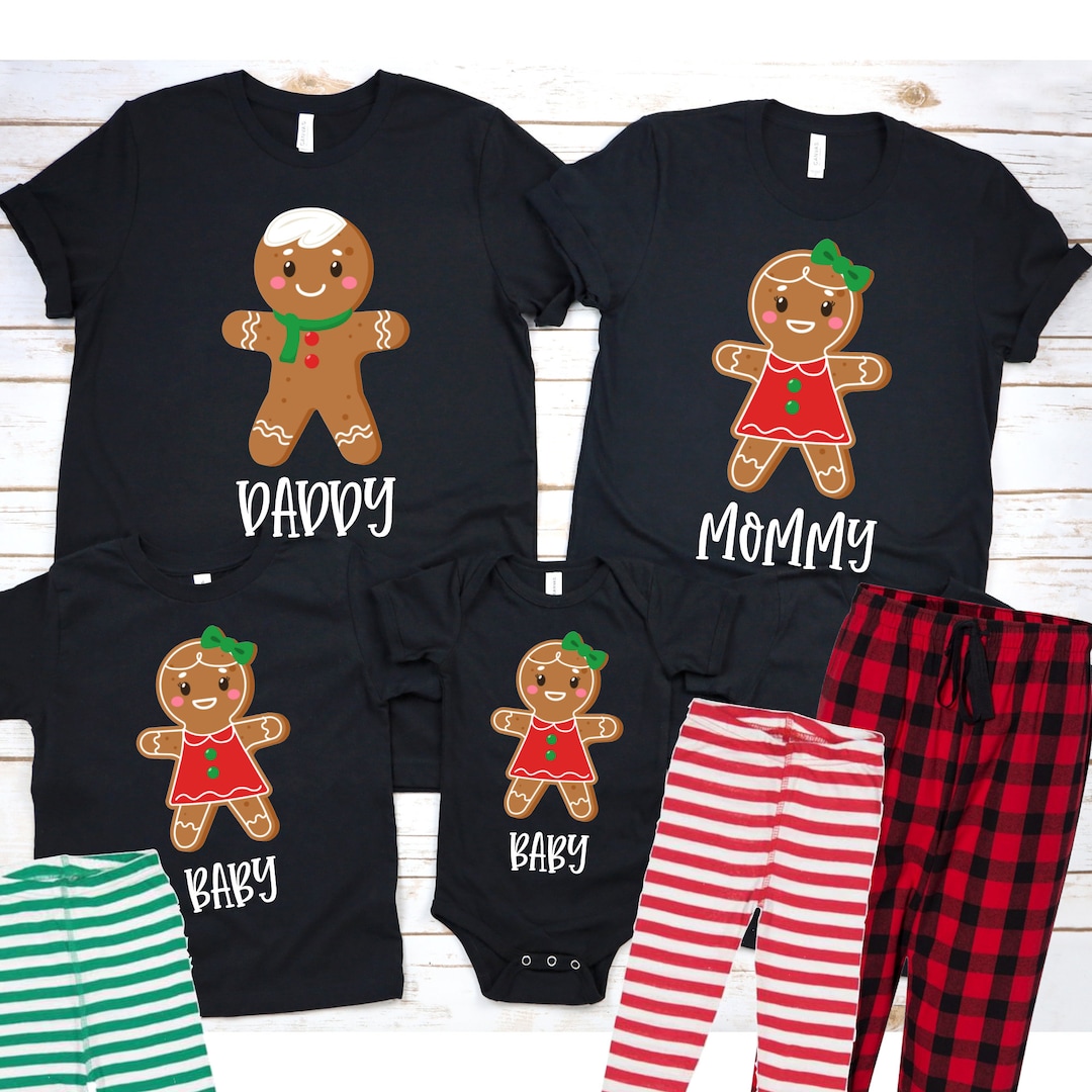 Christmas Pajamas, Gingerbread Man Pajamas, Matching Christmas Pajamas ...