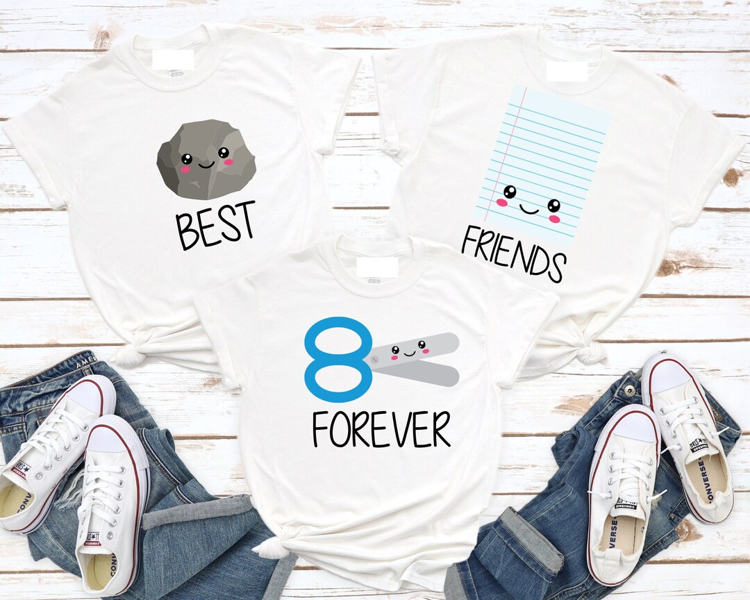 Best Friends Forever Shirts, BFF Shirts, Bestie Shirts, Rock Paper ...