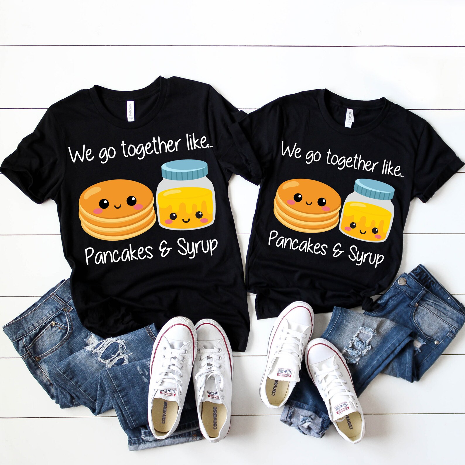 We go together like Pancakes and Syrup shirt Best Friends | Etsy