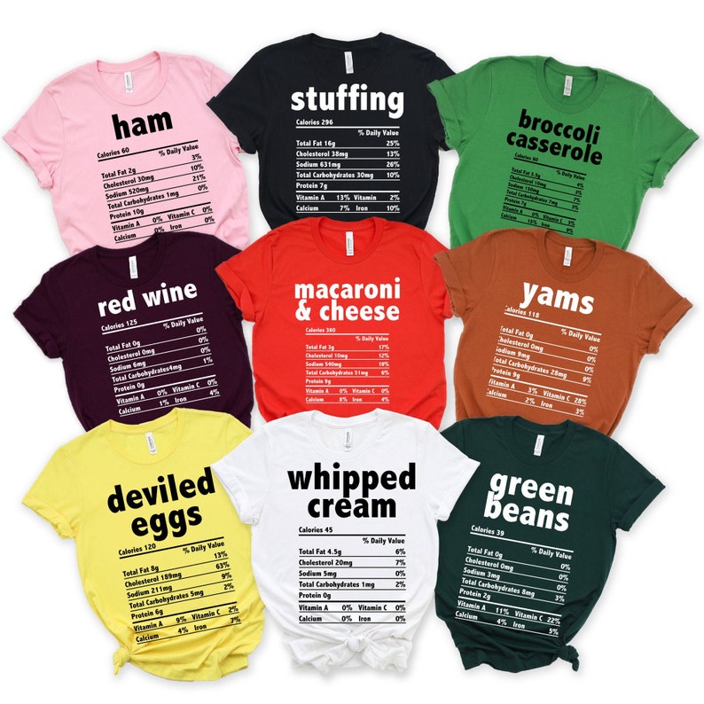 Nutrition Facts Shirt Christmas Day Shirts Food Facts Shirt - Etsy