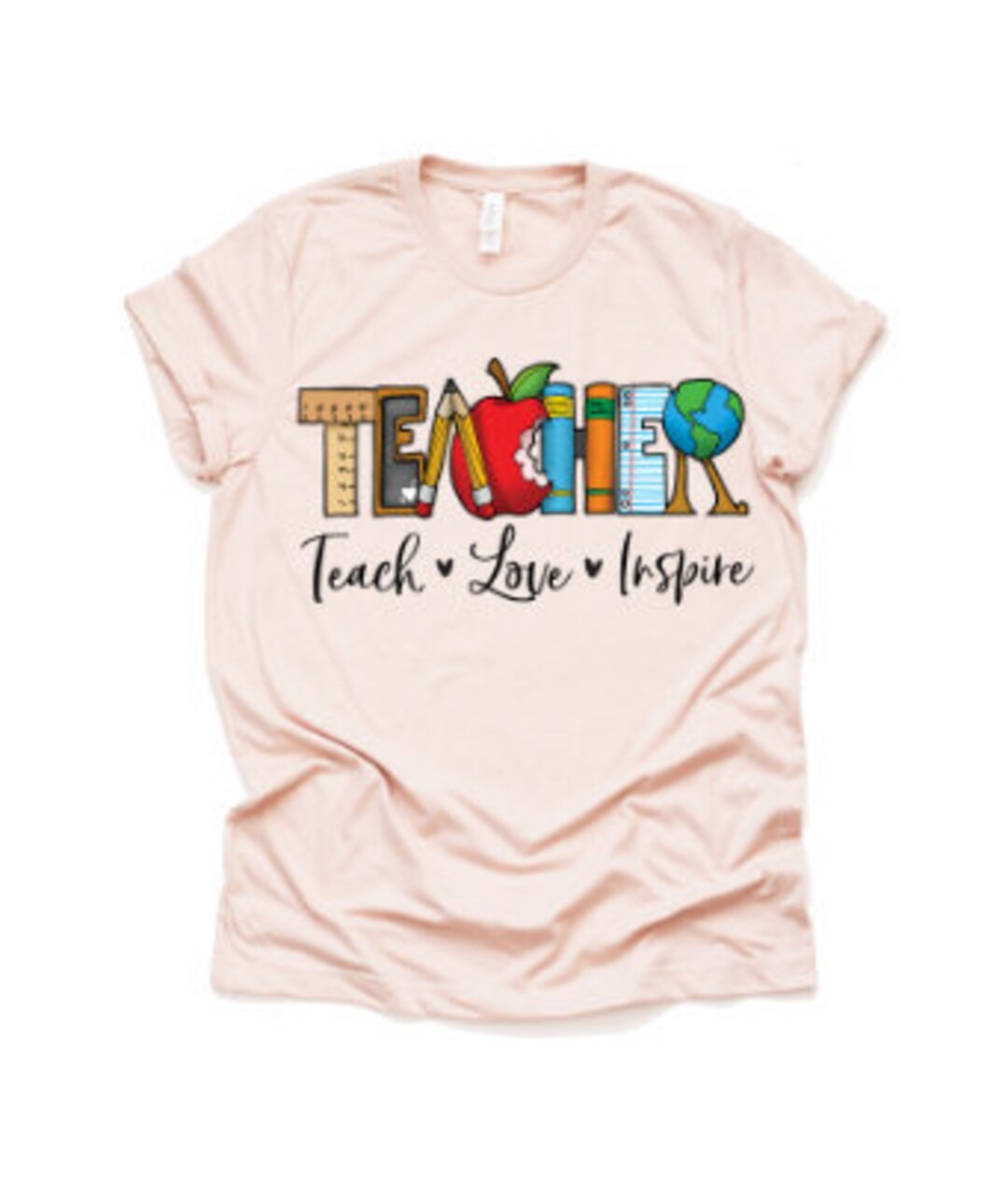 Teacher Shirt, Teach Love Inspire Shirt, Gift for Teacher, Shirt for ...