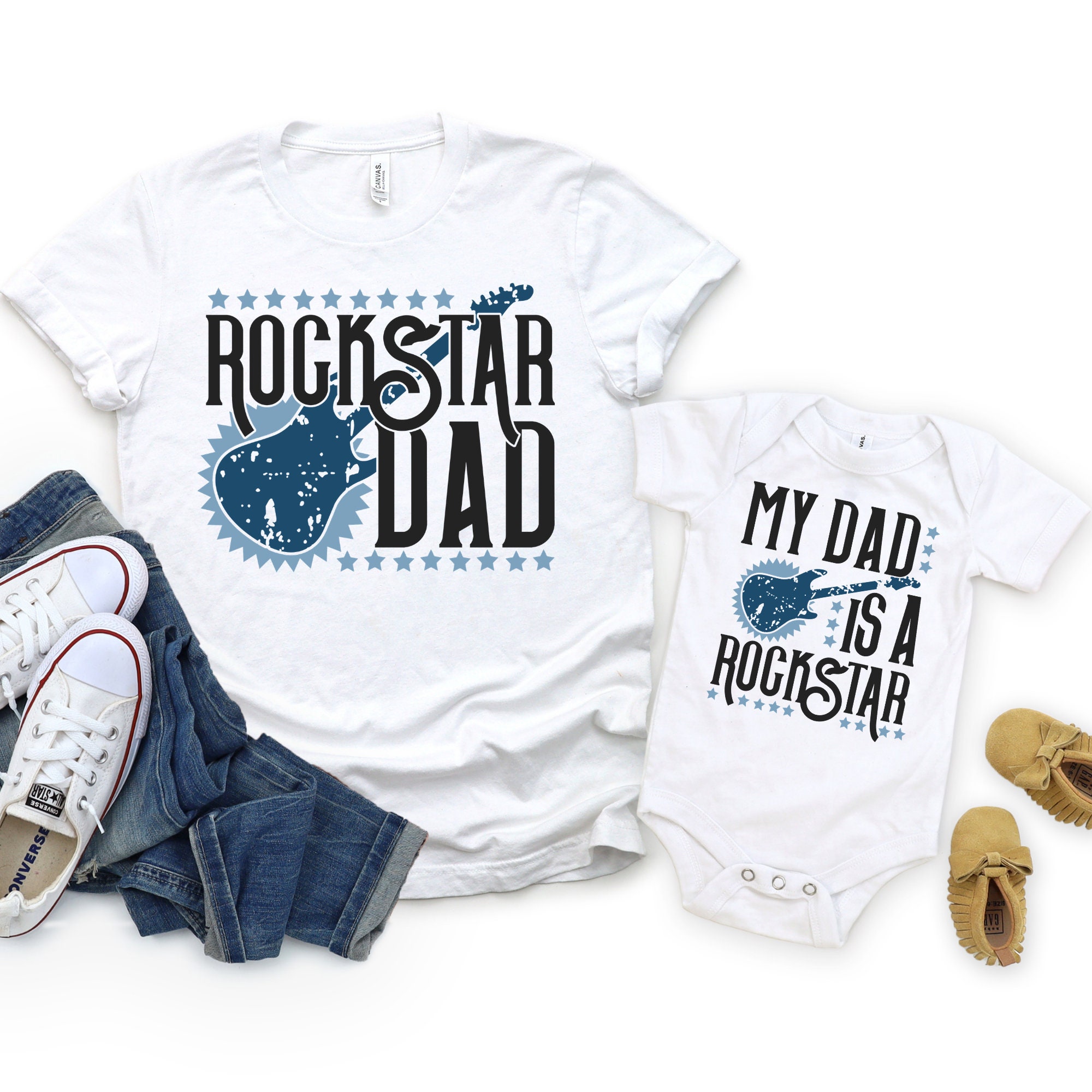 Daddy and Me shirts Rockstar Dad shirt My Dad is a Rockstar | Etsy