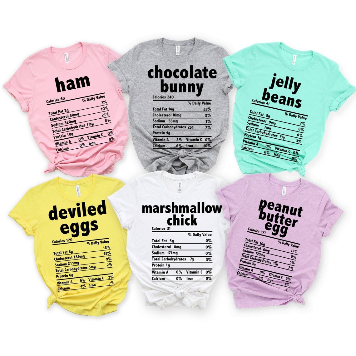 Easter Shirt Easter Nutrition Facts Shirt Food Facts Shirt - Etsy
