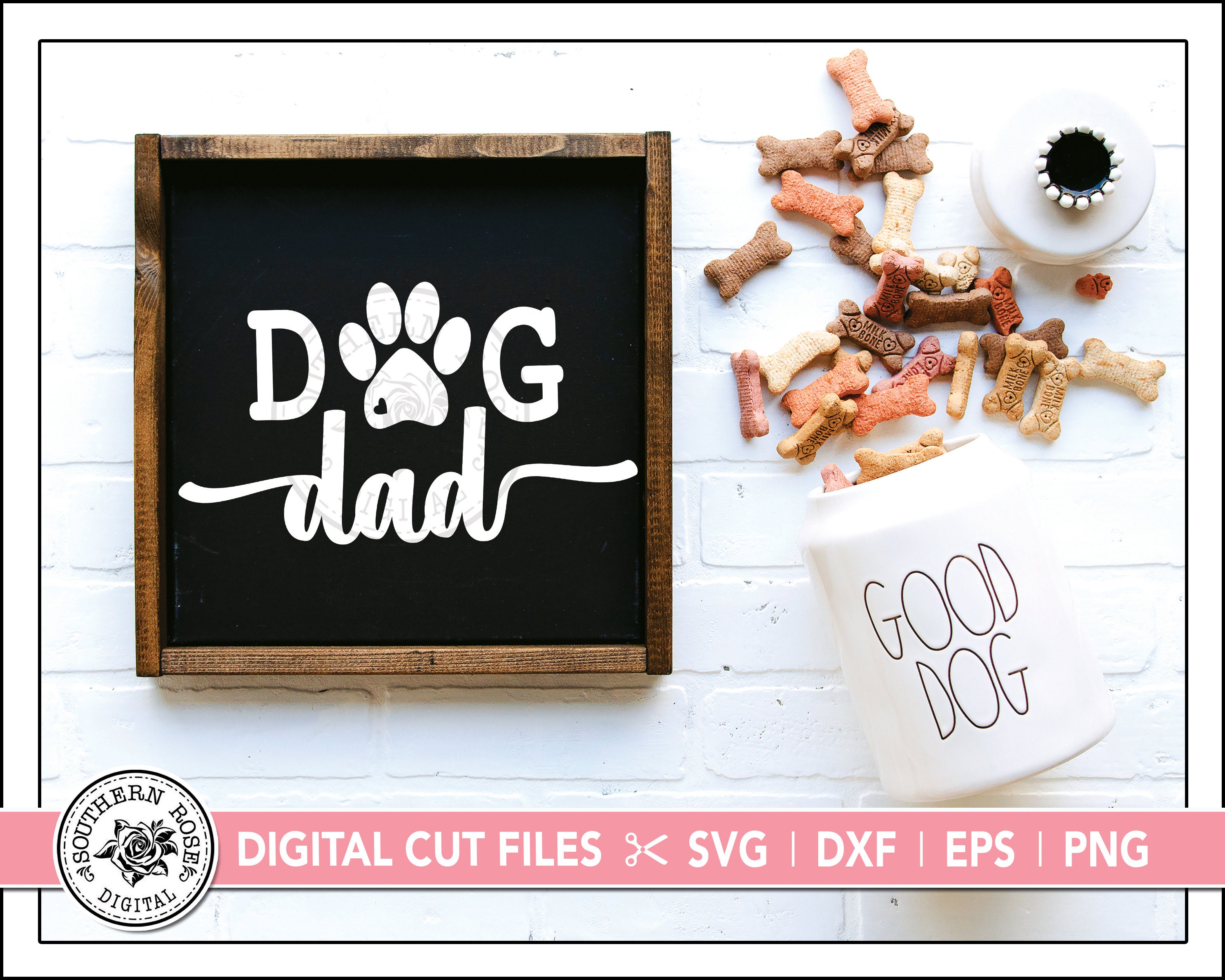 Dog Dad Svg Paw Print Heart Svg Dog Dad Decal Svg Dog Dad | Etsy