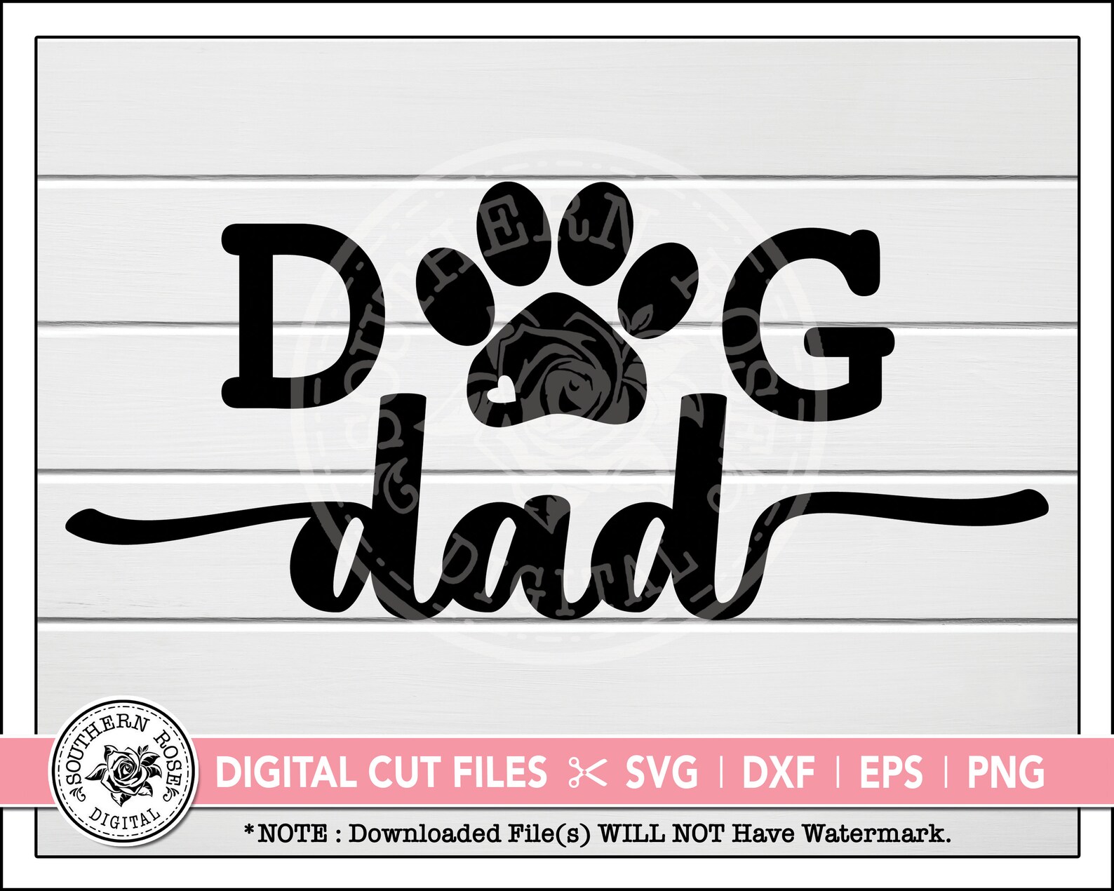 Dog Dad Svg Paw Print Heart Svg Dog Dad Decal Svg Dog Dad | Etsy