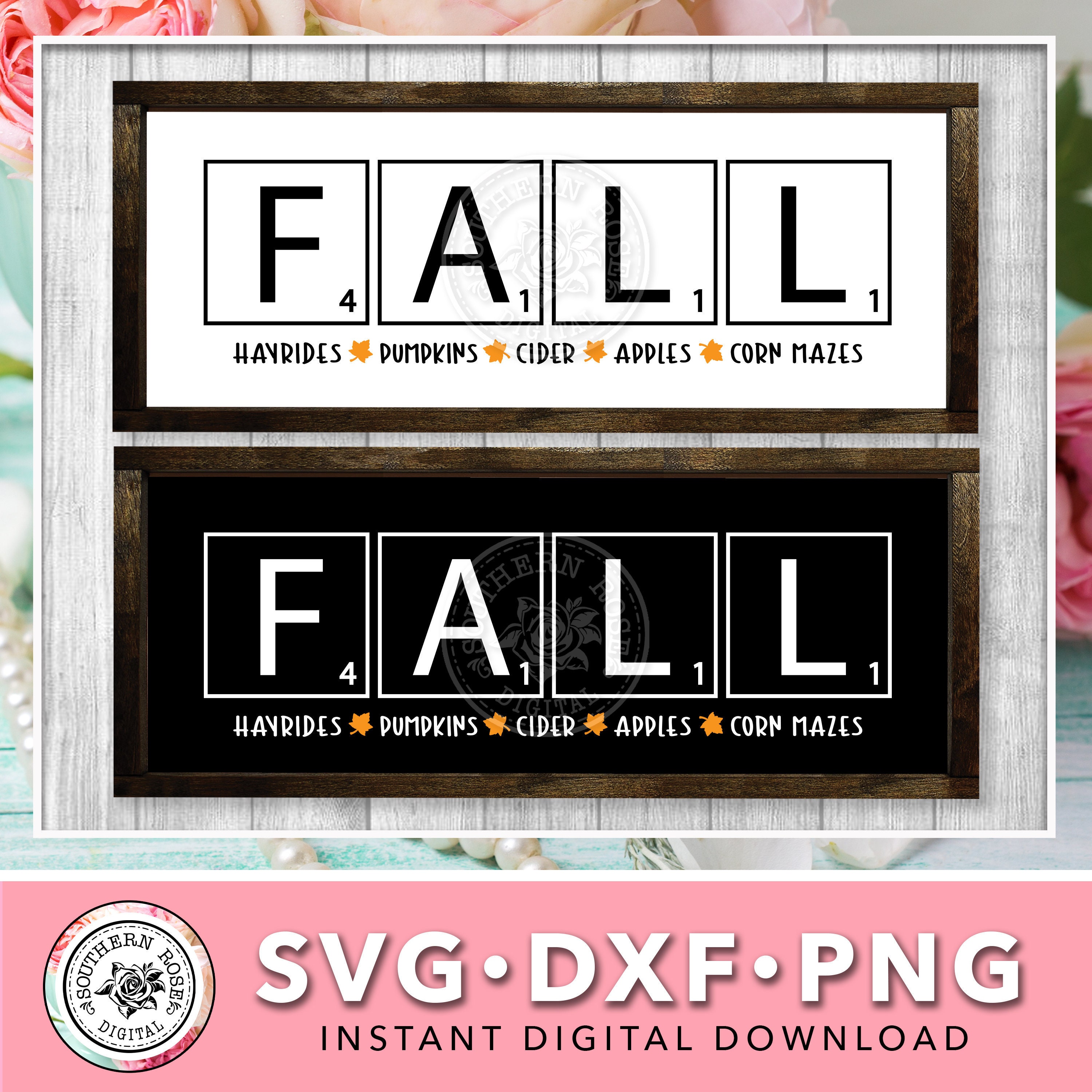 Fall Sign Svg Fall Scrabble Tiles Svg Fall Porch Sign Fall | Etsy
