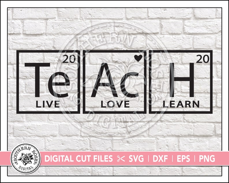 Teacher Svg Teach Svg Teacher Gift Svg Love Teach Svg Live | Etsy