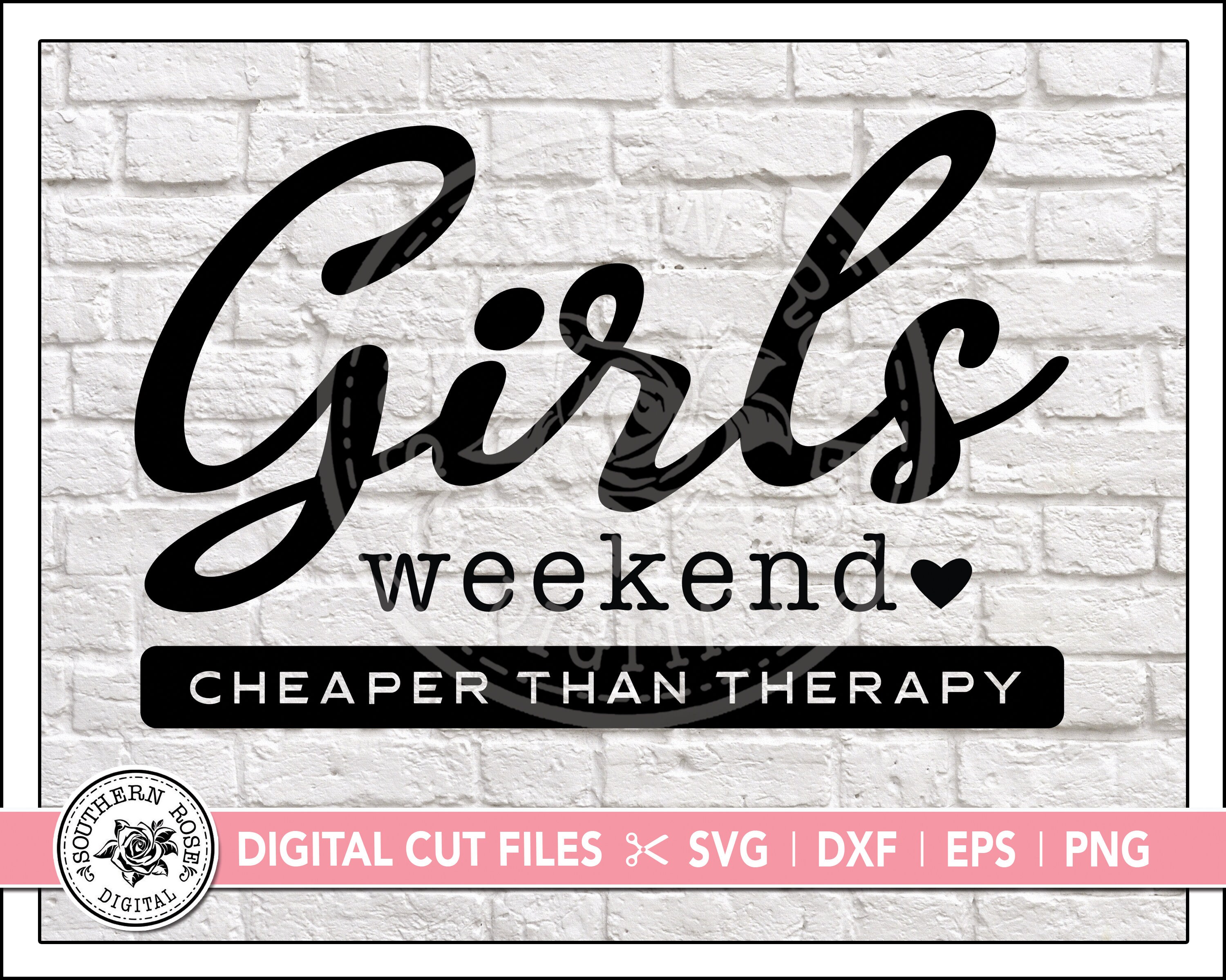 Girls Weekend Svg Cheaper Than Therapy Svg Weekend Trip Svg | Etsy