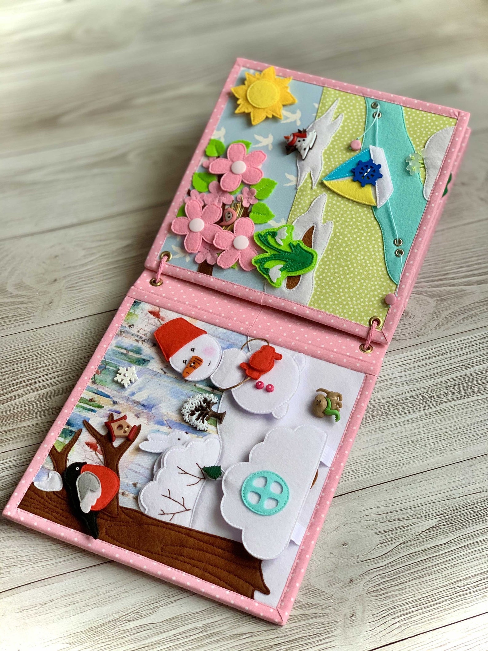 SEASONS Quiet Book PDF Pattern Diy Quiet Book Pages Busy - Etsy