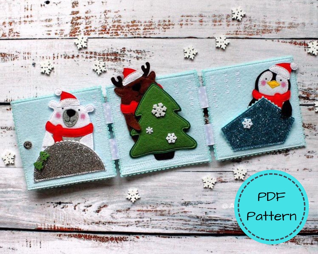 CHRISTMAS JOY Quiet Book PDF Pattern, Diy Quiet Book Pages, Busy Book ...