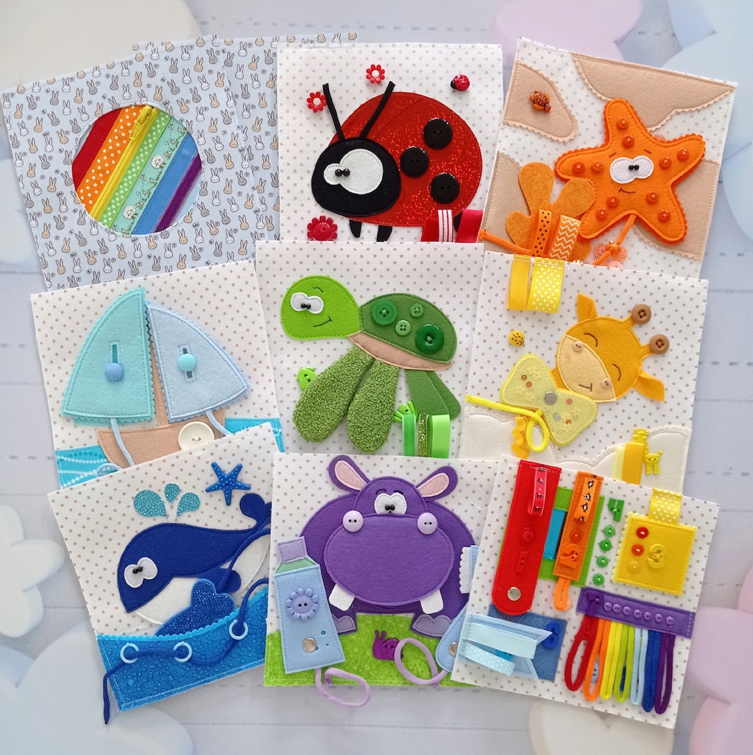 RAINBOW Baby Book Pattern for Kids 1, 2 Years Old, PDF & SVG Quiet Book ...