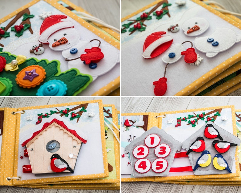 FOUR SEASONS Quiet Book PDF Pattern, Diy Quiet Book Pages, Busy Book ...