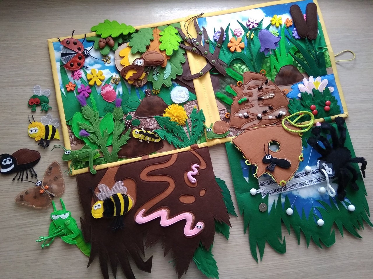 BUGS Quiet Book PDF Pattern & Tutorial DIY Quiet Book Pages - Etsy UK