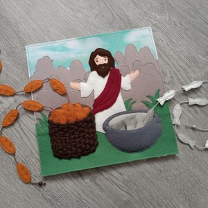 Jesus Feeds the 5000, BIBLE STORIES Quiet Book Pattern, 5 Loaves of ...