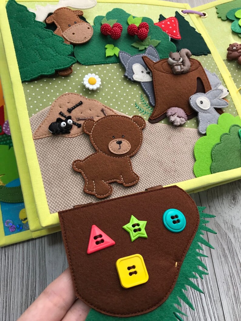 WOODLAND Quiet Book Kit Forest Quiet Book Pattern DIY Quiet - Etsy