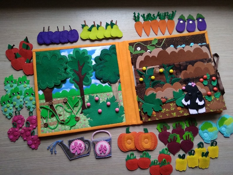 MOLE'S GARDEN Quiet Book PDF Pattern & Tutorial Diy Quiet - Etsy