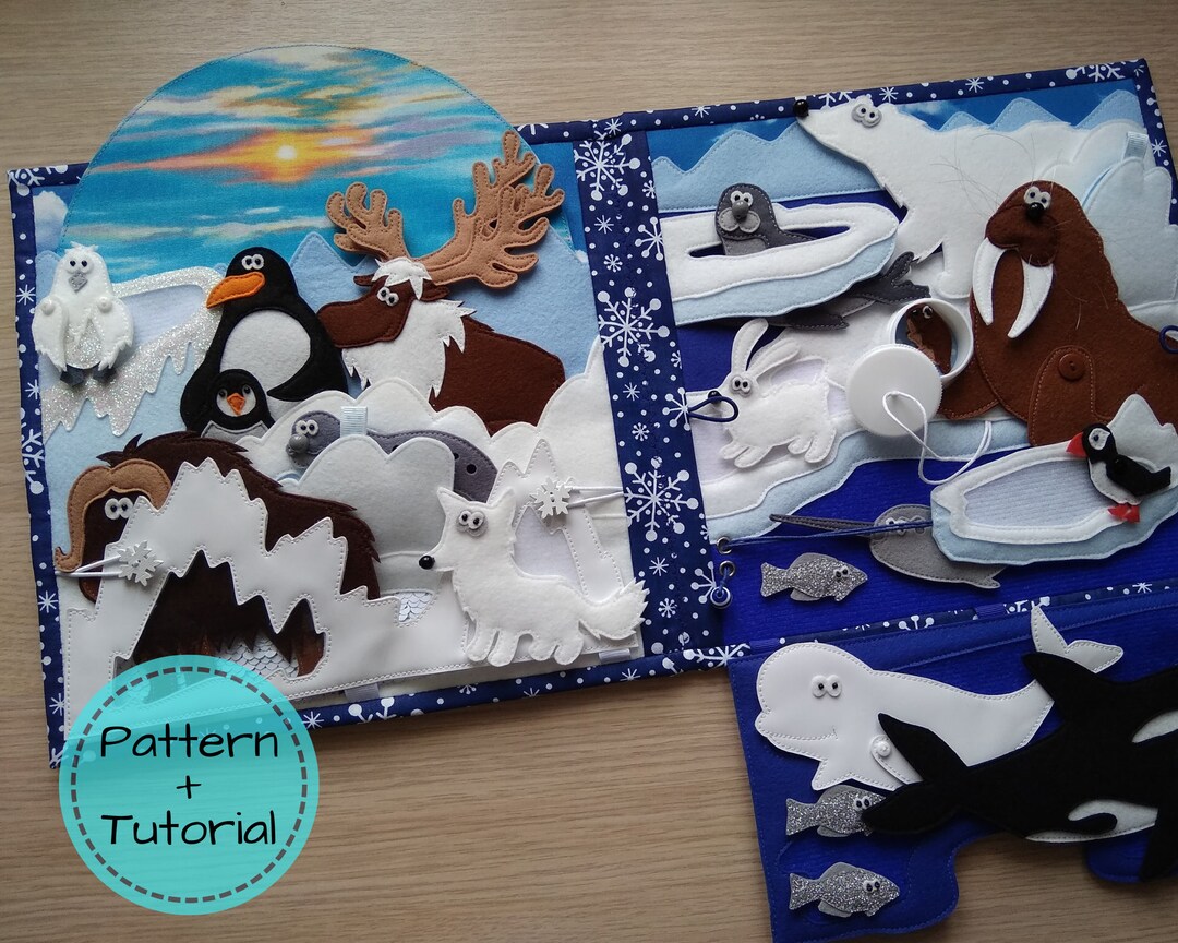ARCTIC Quiet Book PDF Pattern & Tutorial, Diy Quiet Book Pages, Busy ...