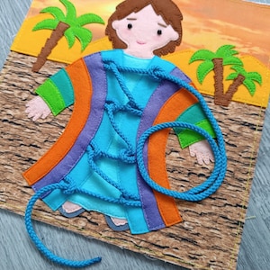 Joseph and the Coat of Many Colors, BIBLE STORIES Quiet Book Pattern ...