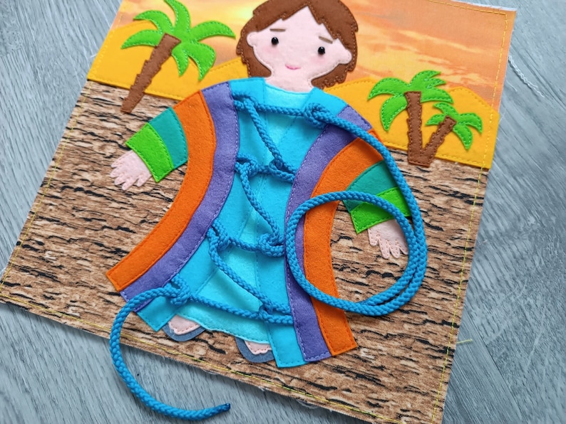 Joseph and the Coat of Many Colors, BIBLE STORIES Quiet Book Pattern ...