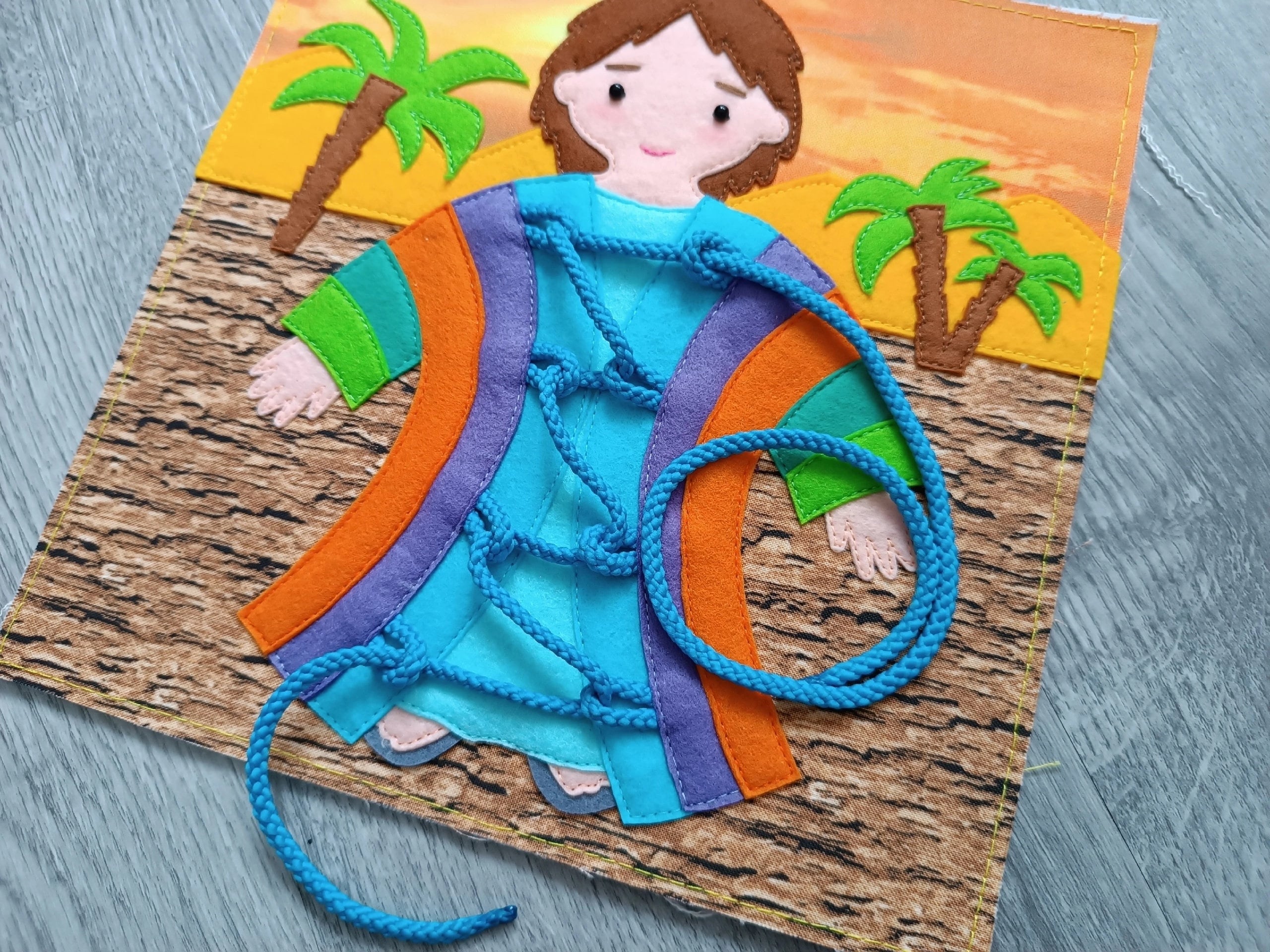 Joseph and the Coat of Many Colors, BIBLE STORIES Quiet Book Pattern ...