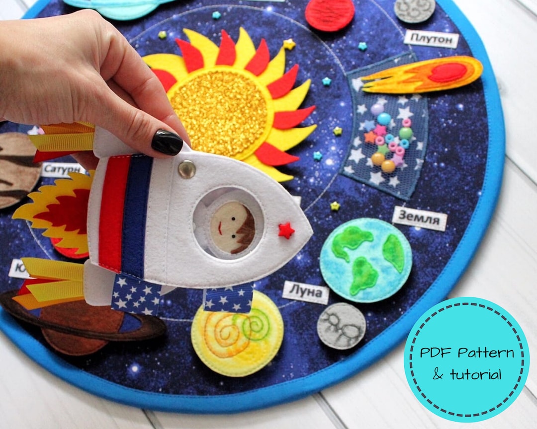 SPACE Board PDF Pattern & Tutorial, Quiet Book Pattern, DIY Busy Book ...
