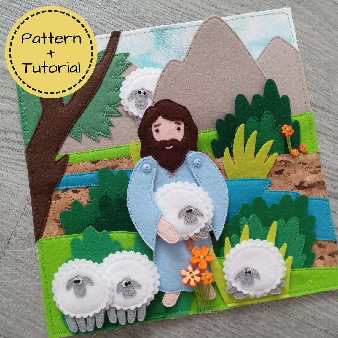 Jesus and the Lamb BIBLE STORIES Quiet Book Pattern, Parable of the ...