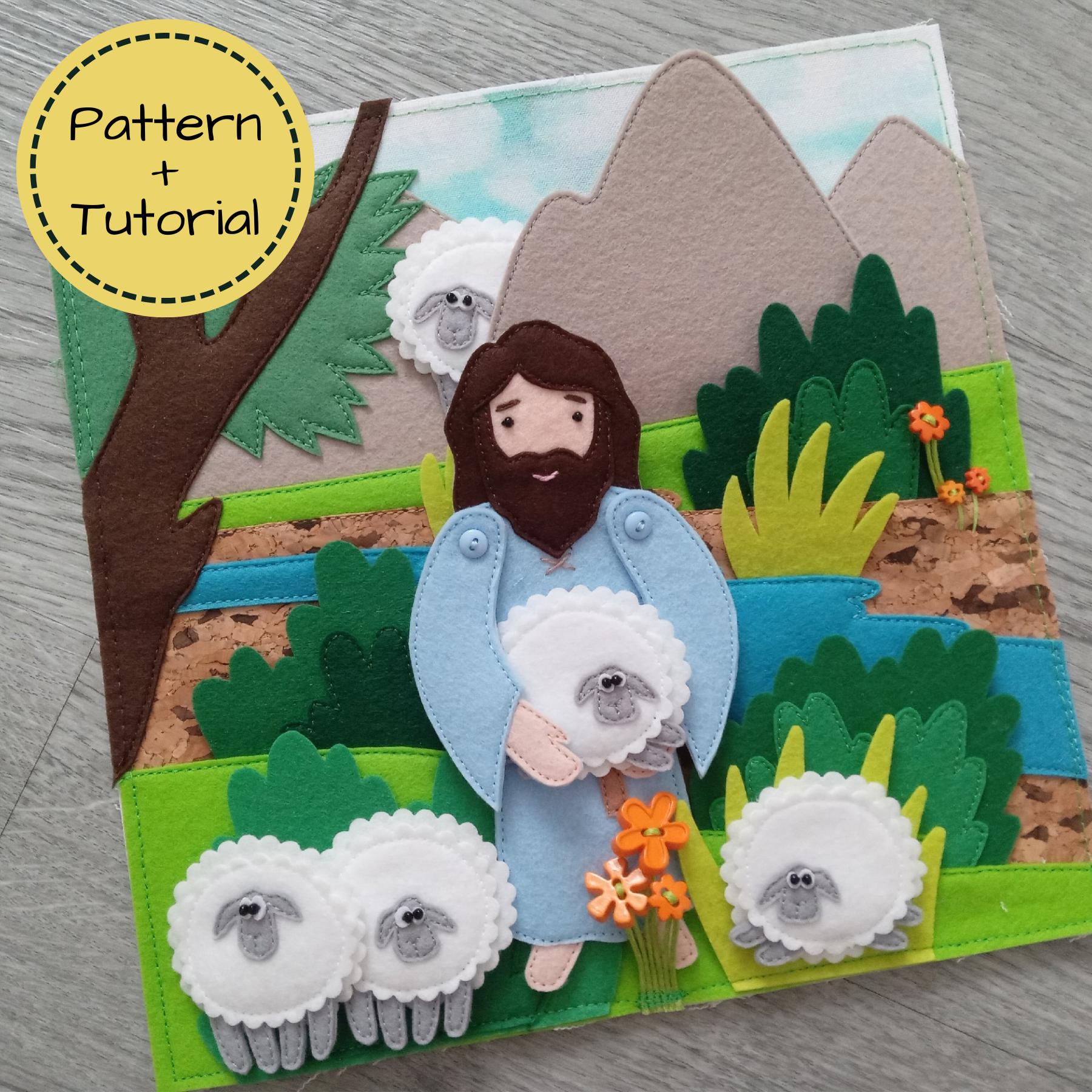 Jesus and the Lamb BIBLE STORIES Quiet Book Pattern, Parable of the ...