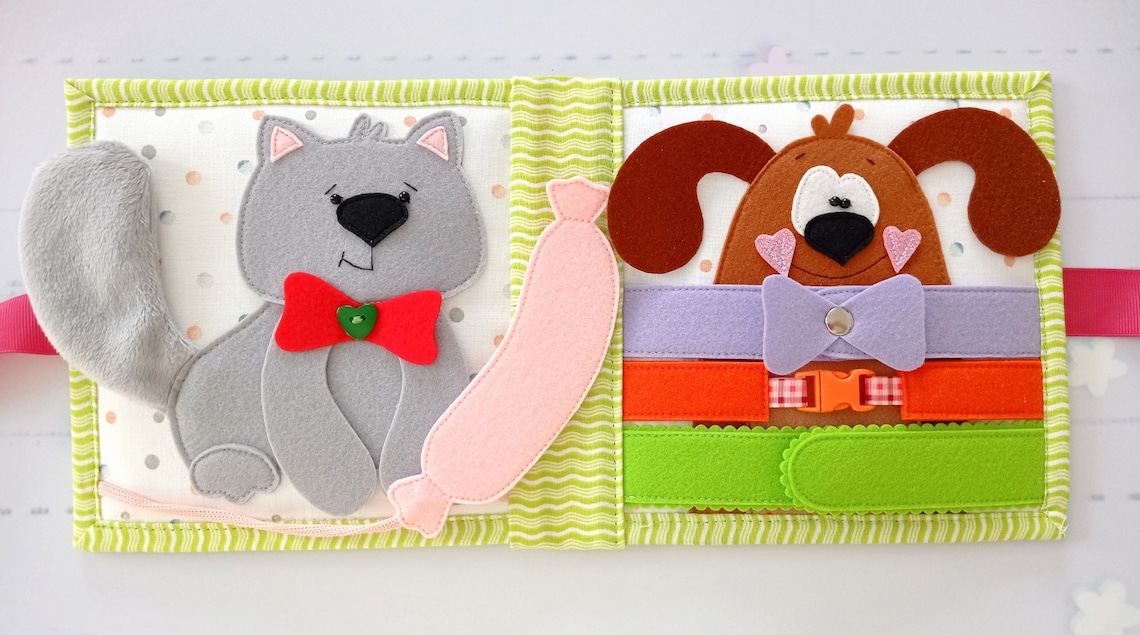 FLUFFY CAT Quiet Book Page Pdf Pattern Baby Book Pattern - Etsy