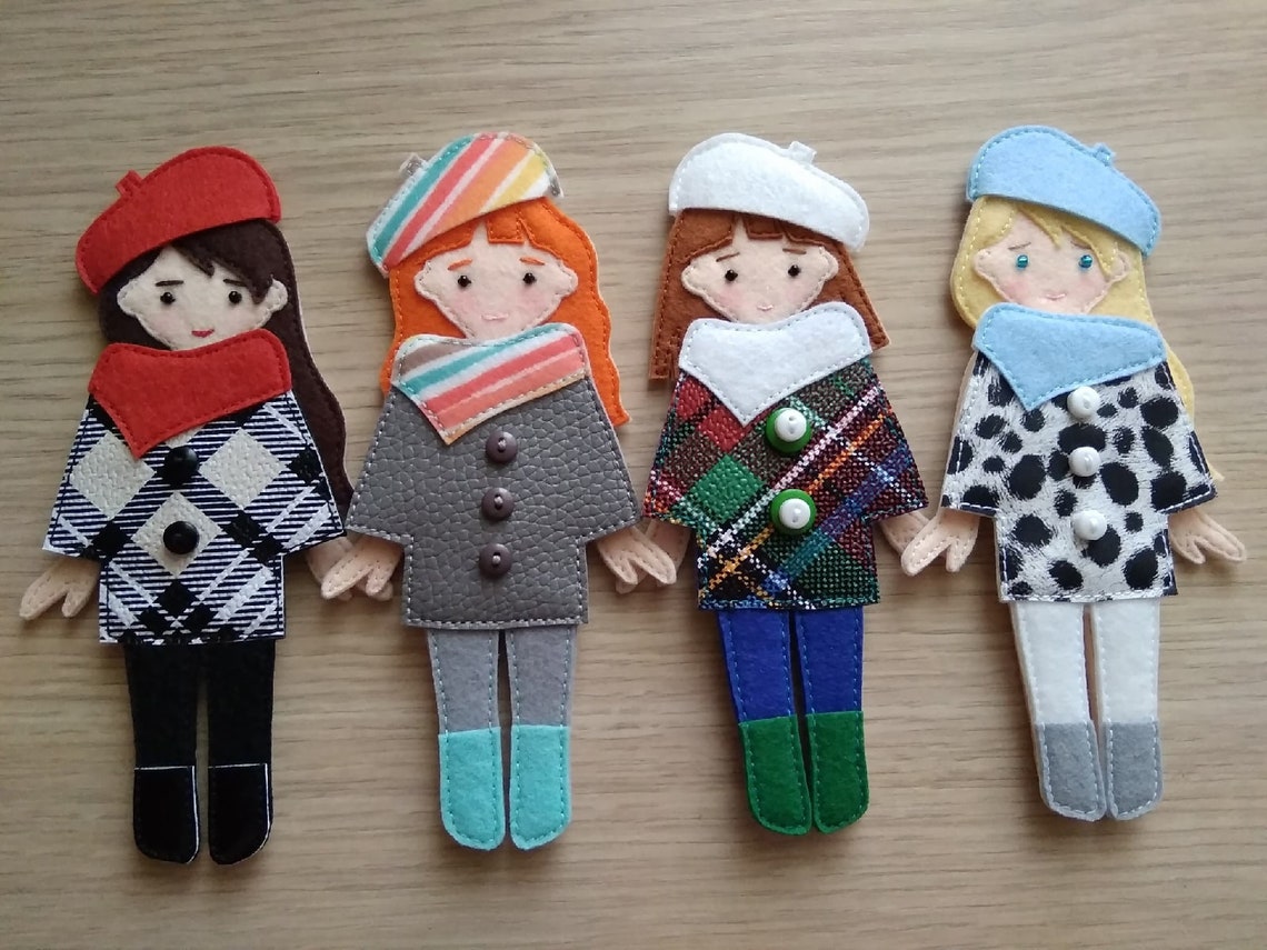 FELT DOLL and CLOTHES Pdf Patterns, Dollhouse Quiet Book Pdf Pattern ...