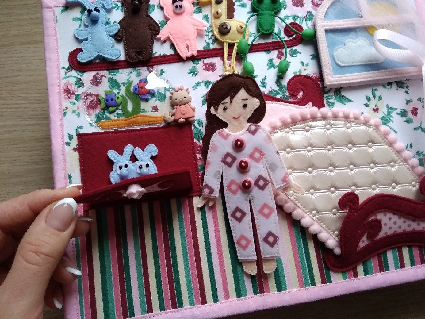 DOLLHOUSE Quiet Book Pdf Pattern & Tutorial, Pattern for 2 Quiet Book ...