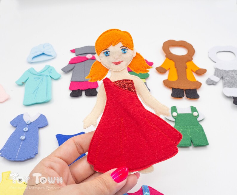 Boy and Girl Felt Doll With Clothes Pdf Patterns, Dress up Doll, DIY ...