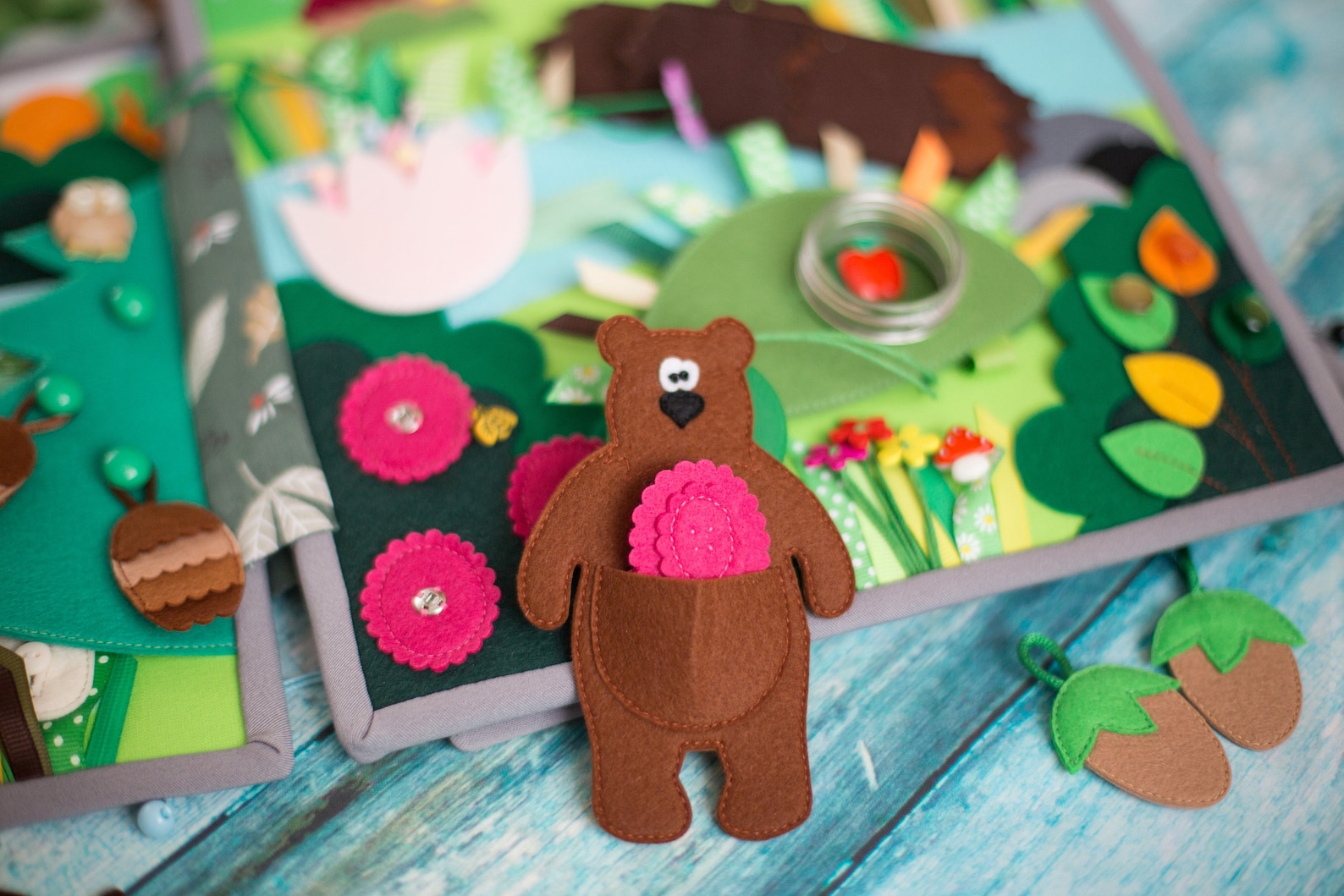 FOREST Quiet Book PDF Pattern & Tutorial, Diy Quiet Book Pages, Busy ...