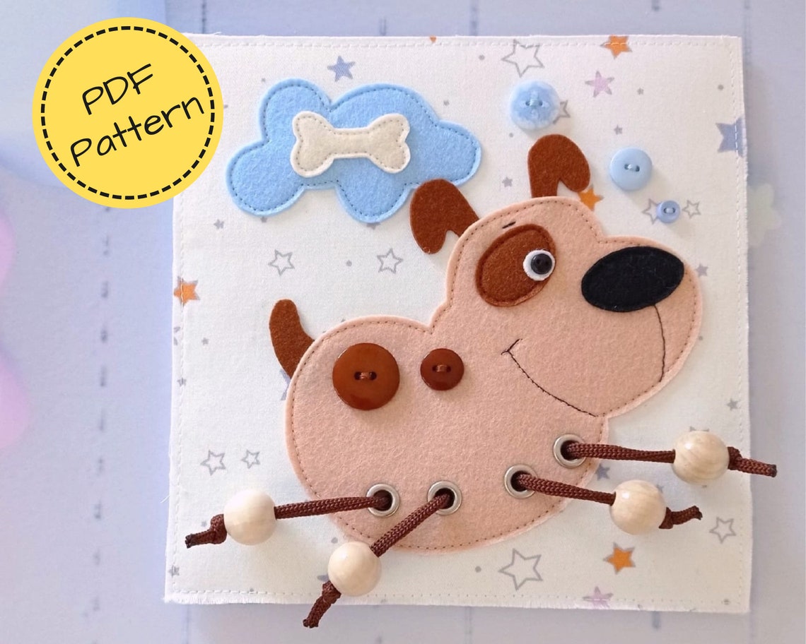 DREAMING DOG Baby Book PDF Pattern Quiet Book Pattern Diy - Etsy