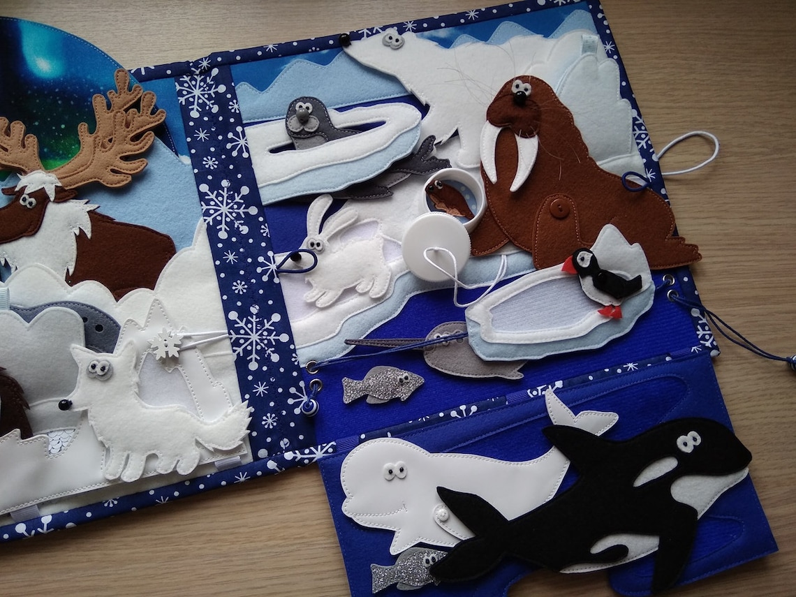 ARCTIC Quiet Book PDF Pattern & Tutorial, Diy Quiet Book Pages, Busy ...