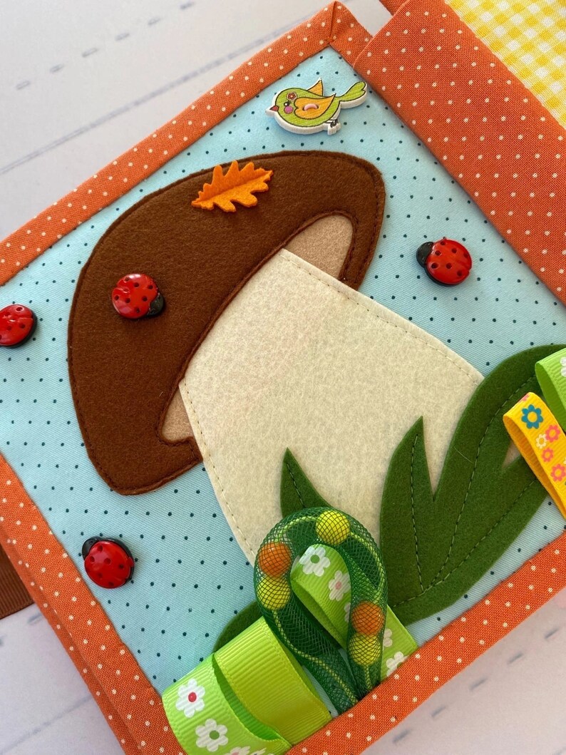 MUSHROOM Quiet Book Page Pdf Pattern, Baby Book Pattern, Felt Book ...