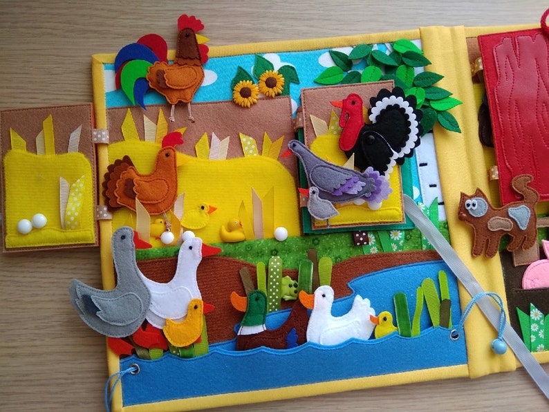 FARM Quiet Book PDF Pattern & Tutorial Diy Quiet Book Pages - Etsy