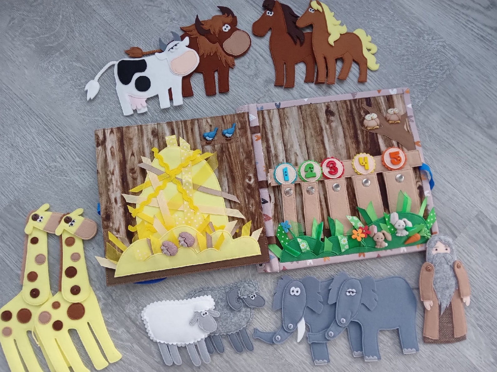 Noah Ark, BIBLE STORIES Quiet Book Pattern, Toddler Busy Book Pattern ...