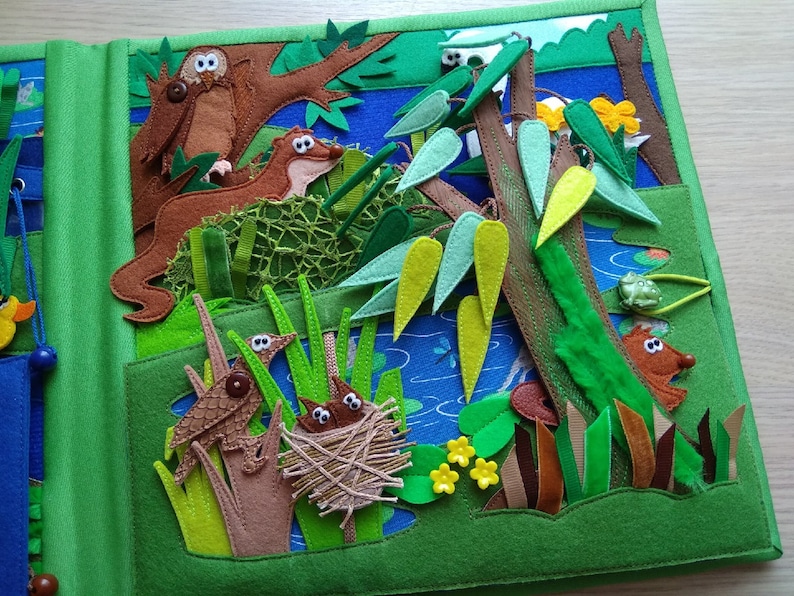 WATER WILDLIFE Quiet Book for Toddlers, Kids Activity BUSY Book ...