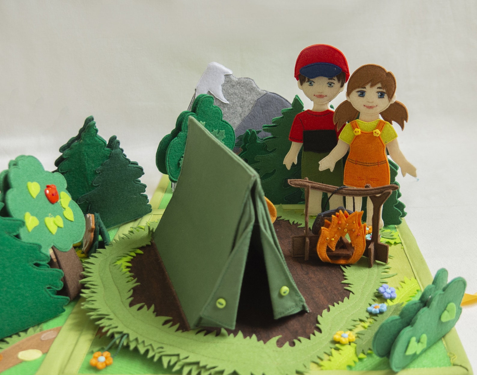 3D CAMPING Quiet Book PDF Pattern & Tutorial, Camping Play Set, DIY ...