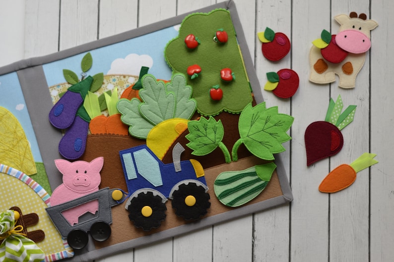 FARM Quiet Book PDF Pattern Diy Quiet Book Pages Busy Book - Etsy