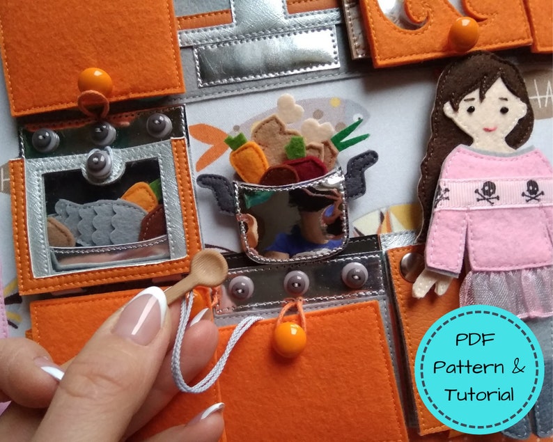 DOLLHOUSE Quiet Book PDF Pattern & Tutorial Patterns for 2 - Etsy