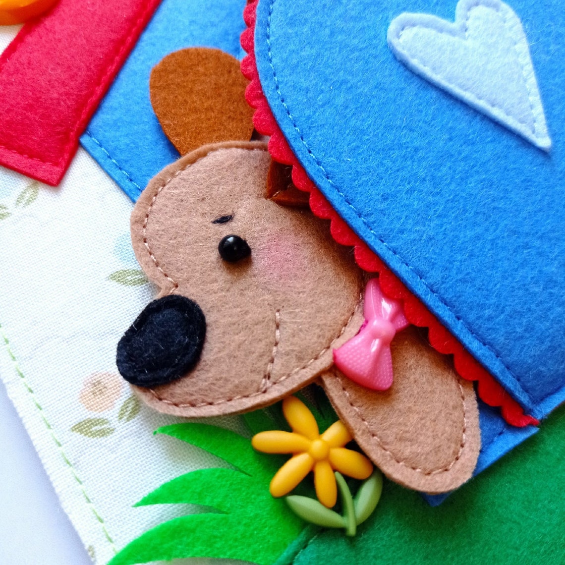 DOG FAMILY Quiet Book Page Pdf Pattern, Baby Book Pattern, Felt Book ...